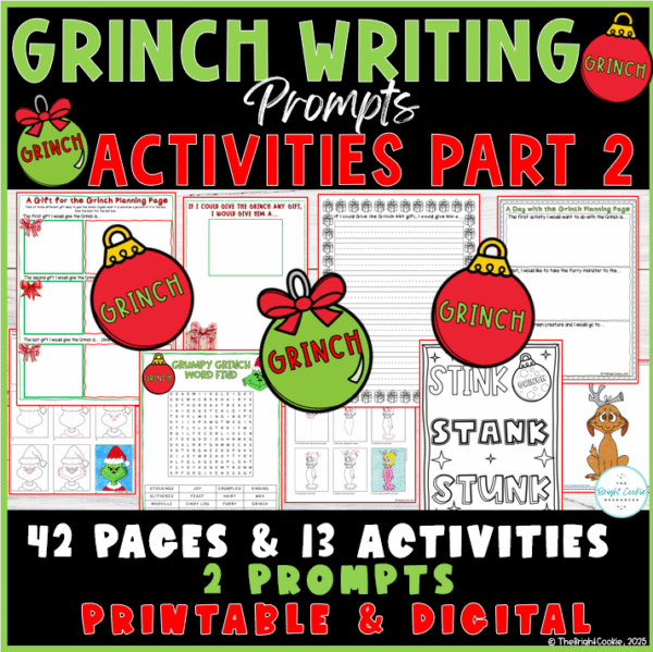 Grinch Writing & Activities Part 2 - The Bright Cookie