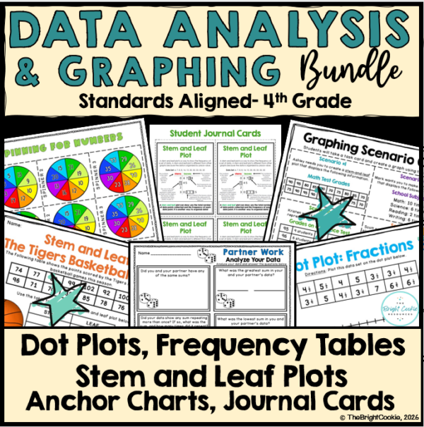 4th Grade Math Data Activities Bundle - The Bright Cookie