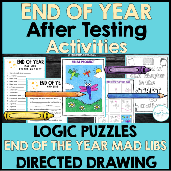 End of Year After Testing Activities- Logic Puzzles Directed Drawing ...